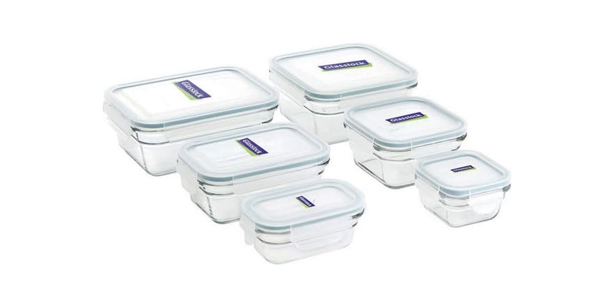 Glasslock 12-Piece Glass Storage Set - Clear