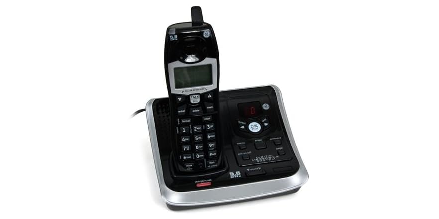 GE Cordless 5.8GHz Triple Handset Phone System with Digital Answering ...