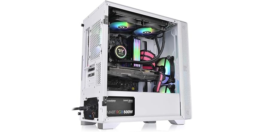 Thermaltake S100 Snow Micro ATX Mini Tower Case with 120mm R (Open Box)