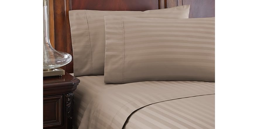 500TC 100% Pima Cotton Damask Sheet Set-5 Sizes