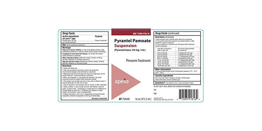 Apexa Pyrantel Pamoate Suspension