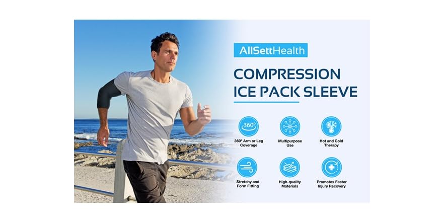 Hot and Cold Compression Ice Pack Sleeve (360° Coverage)