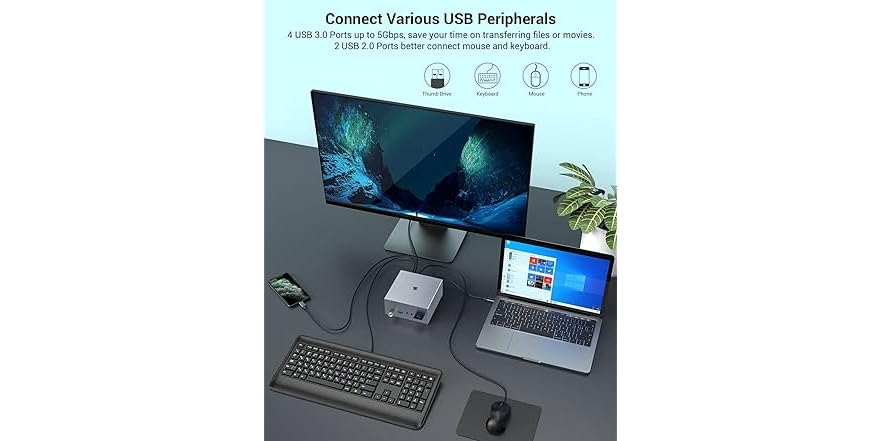Tiergrade 16-1 USB-C Docking Station with Dual 4K HDMI