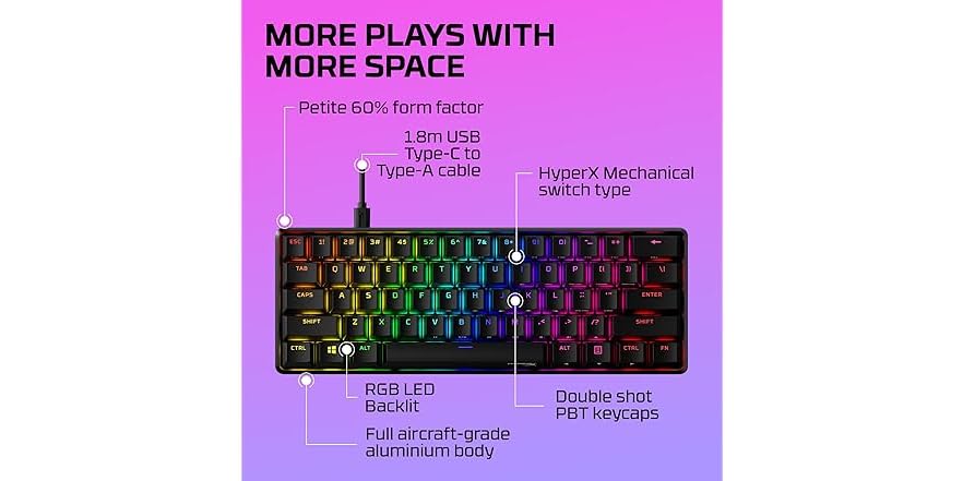 HyperX Alloy Origins 60 - Mechanical Gaming Keyboard
