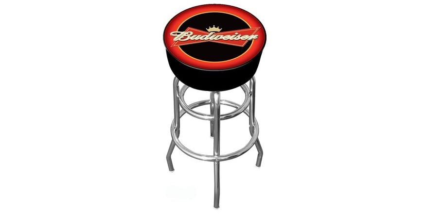 Budweiser Bowtie Red/Black Bar Stool