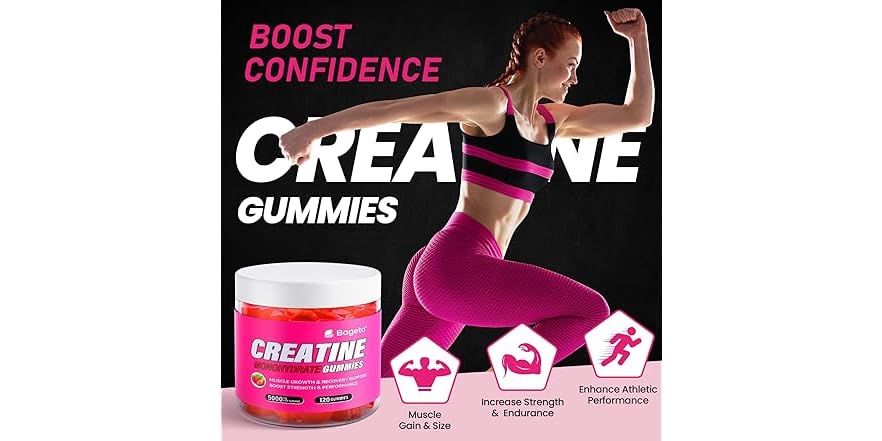 Creatine Monohydrate Gummies 5000mg Strawberry