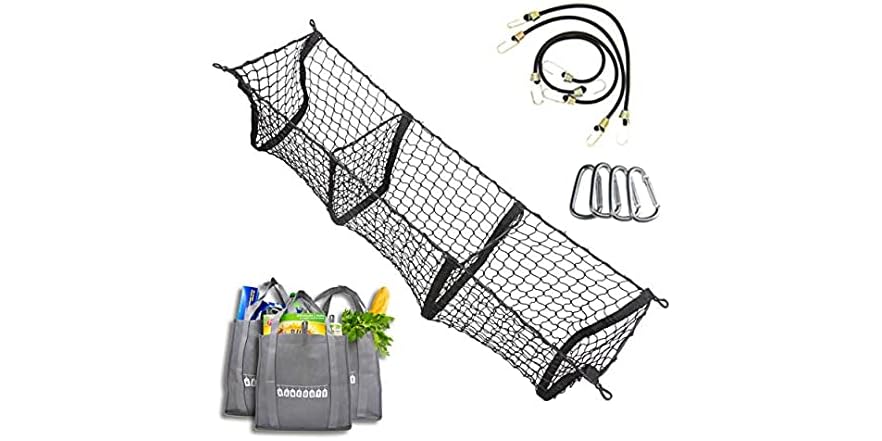 Three Pocket Mesh Storage Net