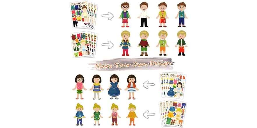 Dress Up Stickers for Girls & Boys