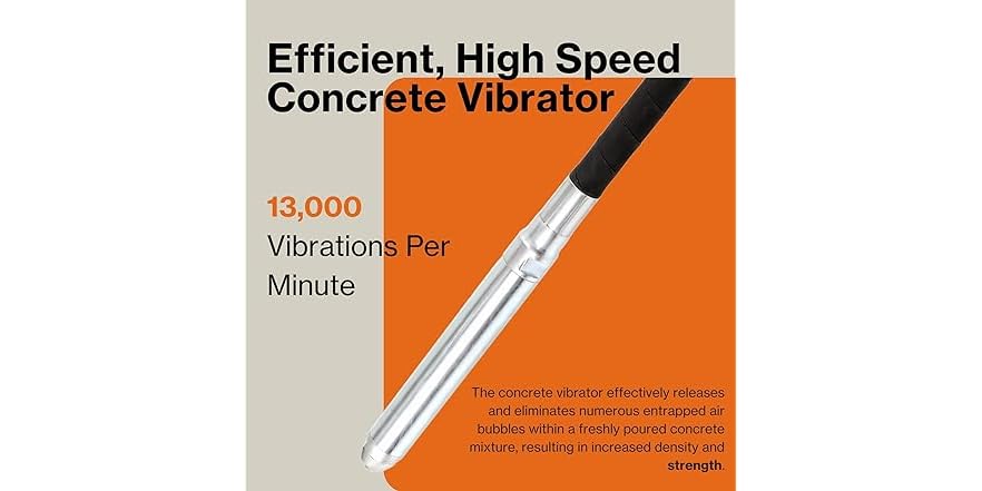 SuperHandy Concrete Vibrating Power Tool - 48V 2Ah Battery