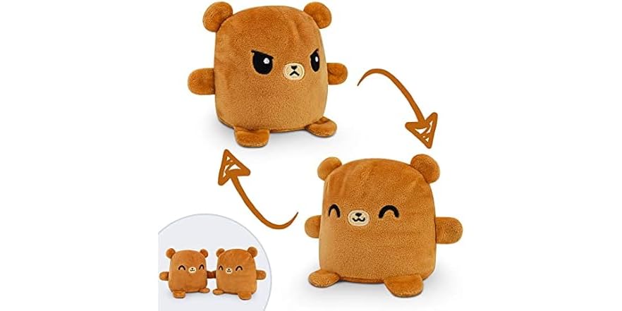 TeeTurtle Magnetic Reversible Plushie- Brown Bear