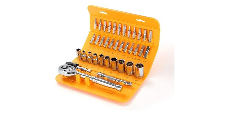 STEELHEAD Mini Ratchet, Socket & Bit Set