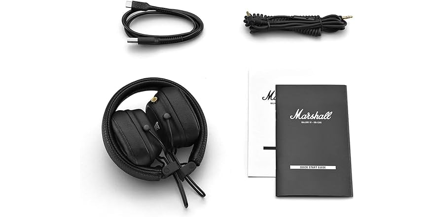 Marshall Major IV On-Ear Bluetooth Headphone, Black (Open Box)
