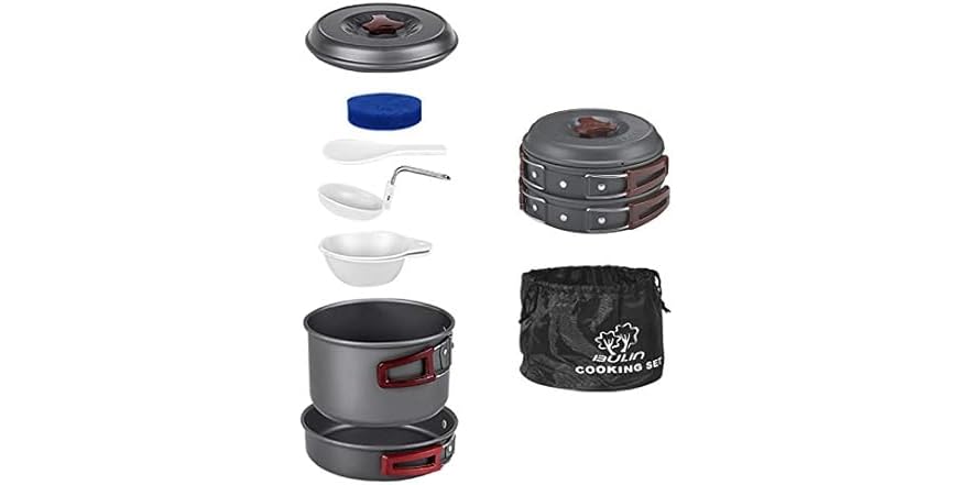Bulin 8PCS Backpacking Cooking Set