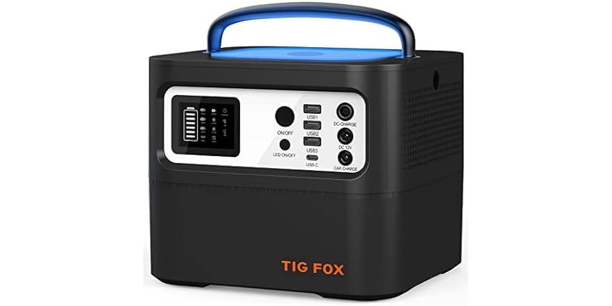 TIG FOX T500 Portable Power Station 500W Gray/Silver