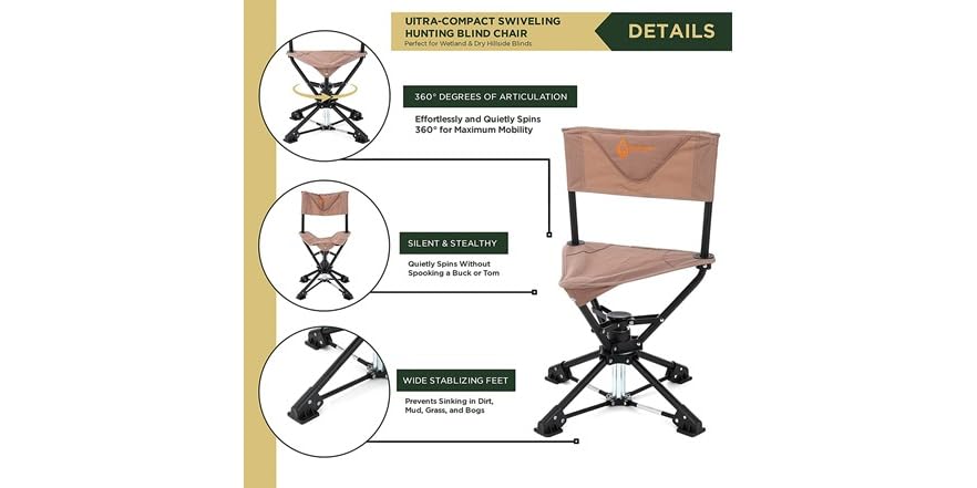 ARROWHEAD OUTDOOR Swivel Hunting Stool