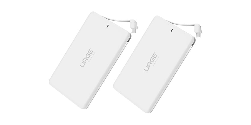 Ultra Slim 4000mAh Power Bank: 2Pk
