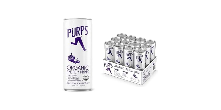 Purps Organic Energy Drinks 12 Pack