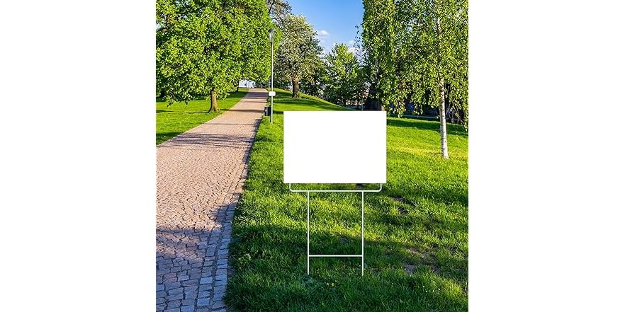 10PC 20x10" Metal H Frame Yard Stakes