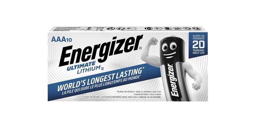 (10 Count) Energizer Ultimate Lithium Batteries (AAA)