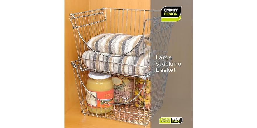 Smart Design Stacking Baskets, 2pc