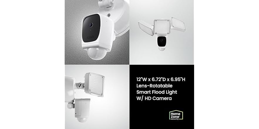 Home Zone Security Triple Head LED Flood Light