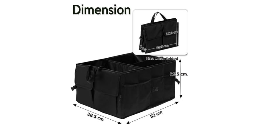 Zone Tech OR0007-2 Trunk Organizer Car Storage 2pk