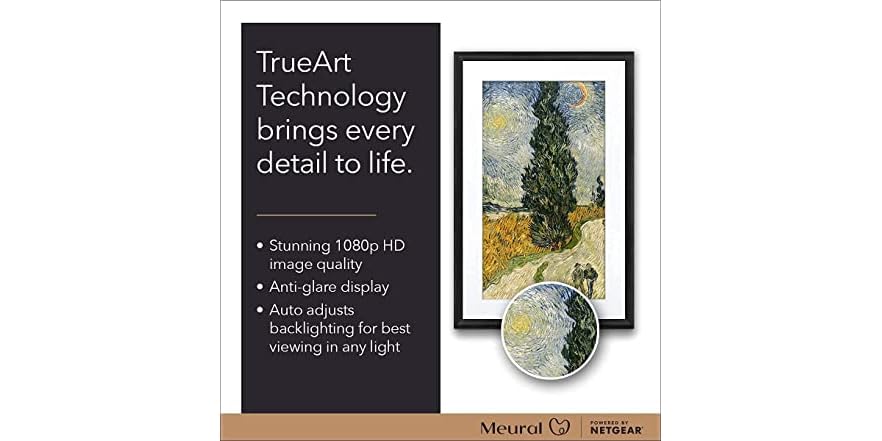 Netgear Meural Canvas II Bundle – 27" HD Digital Canvas (Open Box)
