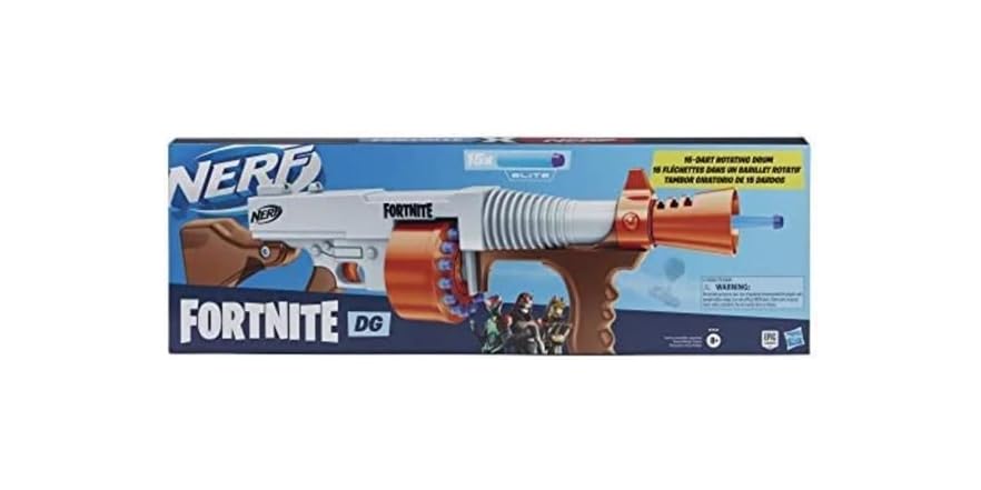Nerf Fortnite DG Dart Blaster – 15-Dart Rotating Drum