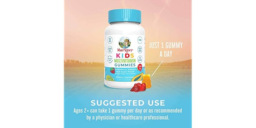 Mary Ruth Kids Multivitamin Organic Gummies