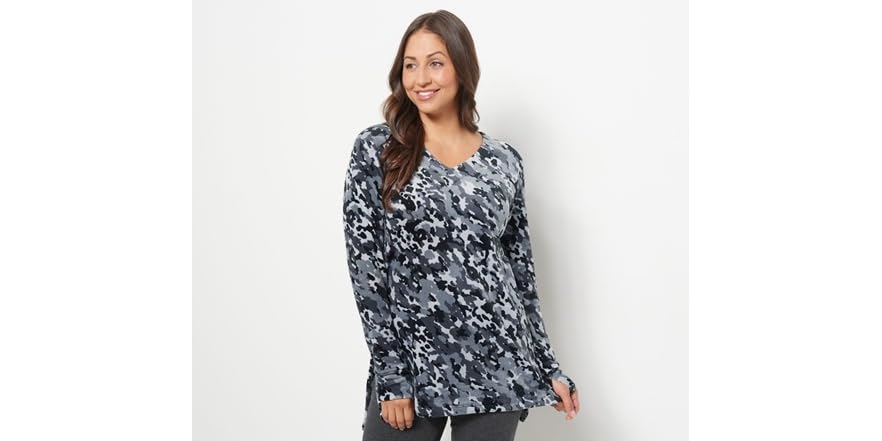Cuddl Duds Plush Velour V-Neck Tunic