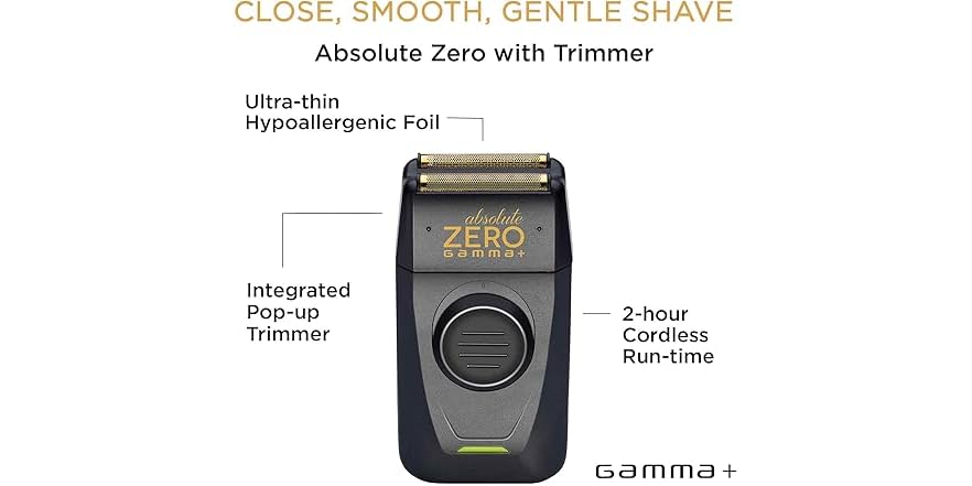 GAMMA+ Absolute Zero Mens Foil Shaver Collection
