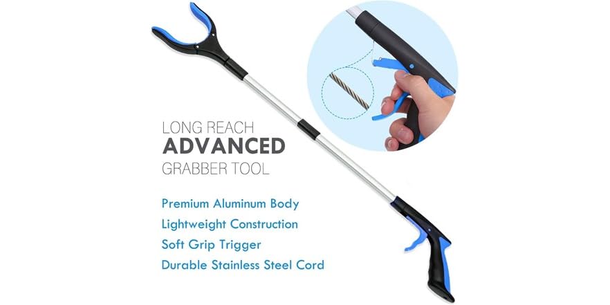Foldable Grabber Reacher Tool 33" 2 Pack