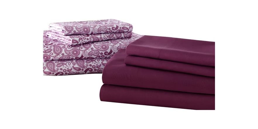 8Pc Pattern & Solid Sheets-6 Colors-4 Sizes