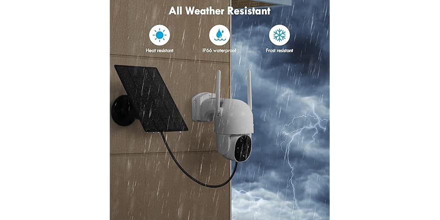 Poyasilon 3MP 2K FHD Solar Security Camera