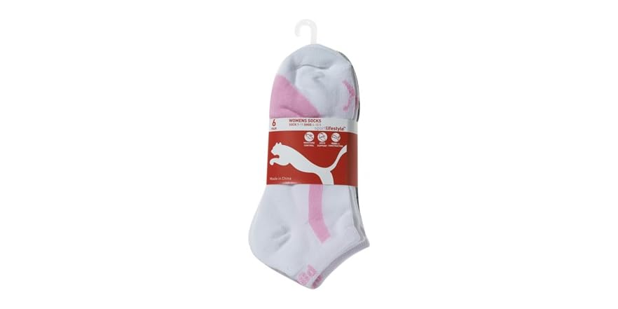 Puma Womens Non-Terry Low Cut, 6pk