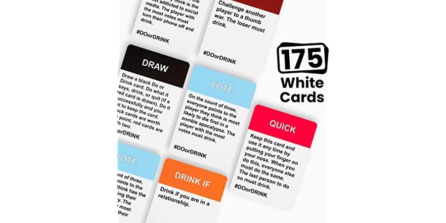 Do or Drink Party Card Game, Dare for Adults