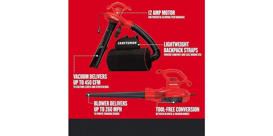 CRAFTSMAN CMEBL7000 3-in-1 Leaf Blower