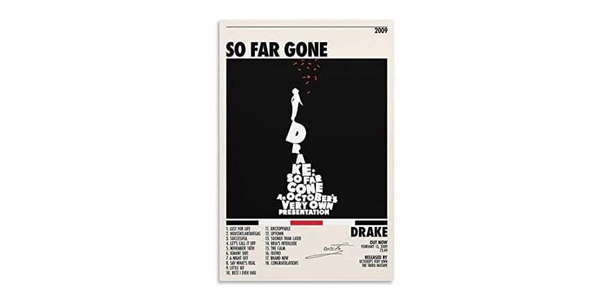 So Far Gone Drake Poster 12x18inch(30x45cm)