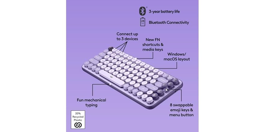 Logitech POP Keys Mechanical Wireless Keyboard