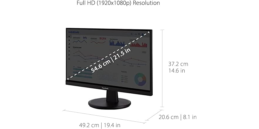 ViewSonic VS2247-MH 22 Inch 1080p Monitor (Open Box)