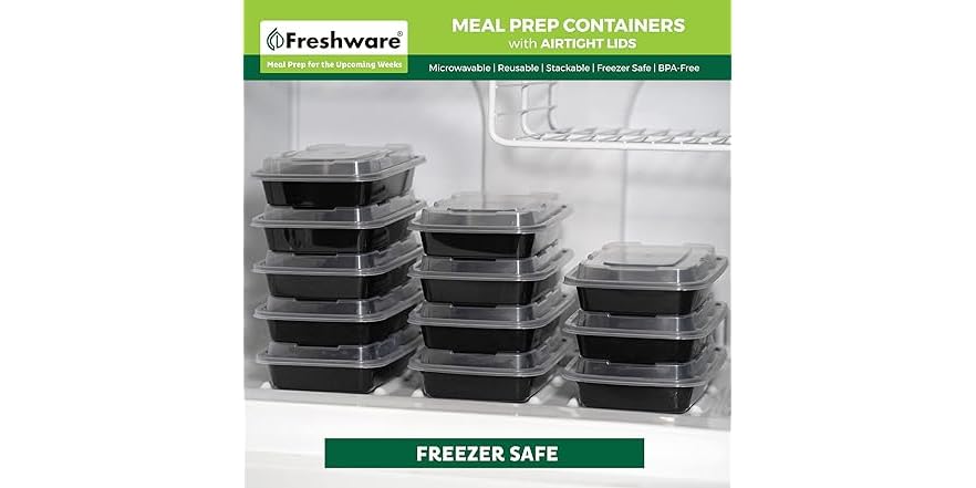Freshware Meal Prep Containers [50 Pack]