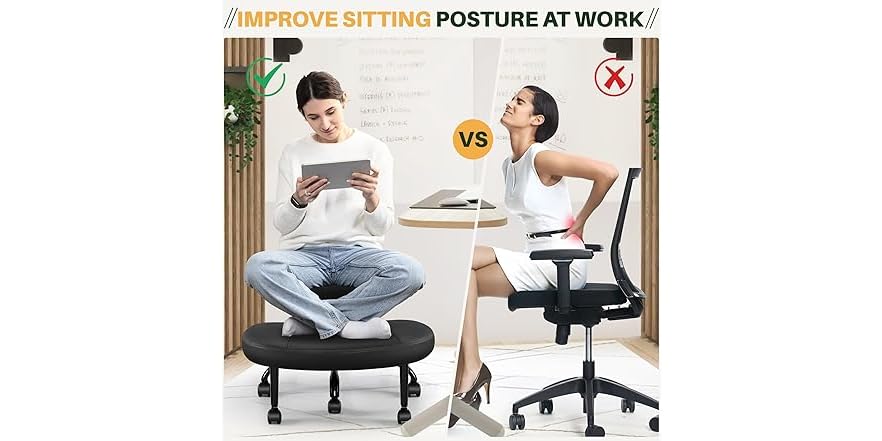 Primy Criss Cross Office Chair - ADHD Cross Legged Chair wit (Open Box)