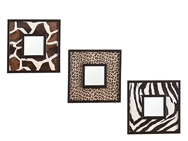 Animal Print 3pc Decorative Mirror Set
