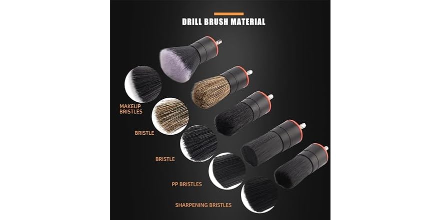 5 PC Drill Brush Set for Car Detailing