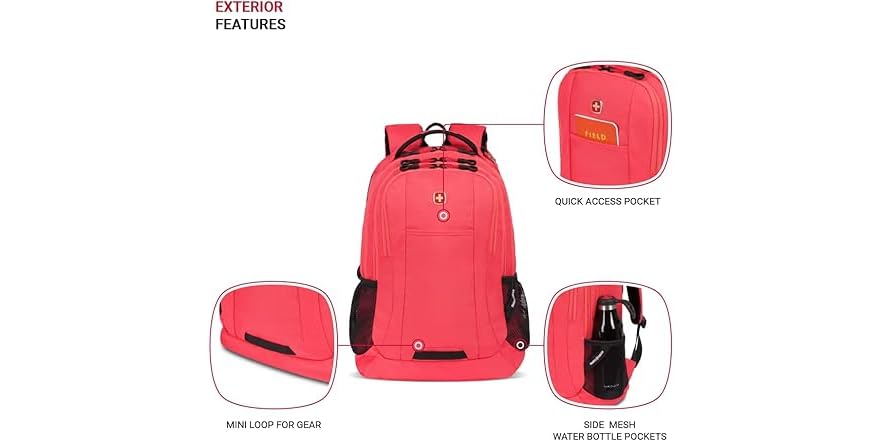 SwissGear Cecil 5505 Laptop Backpack, 18-Inch, Your Choice