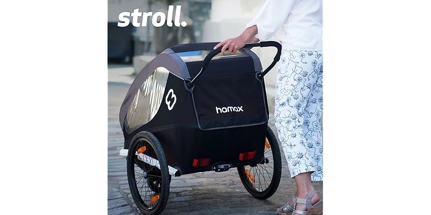 HAMAX HAM400079 Traveller 2 Seat Child Stroller Black/Bl (Open Box)