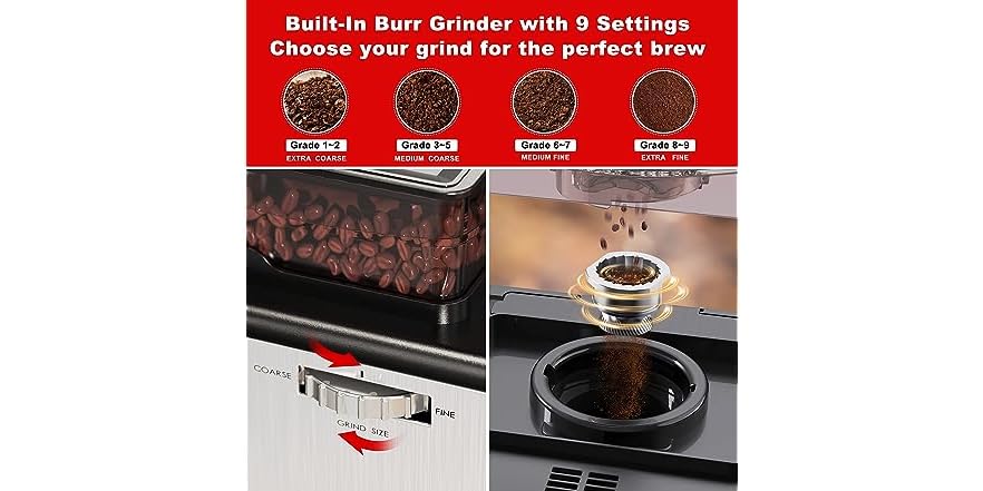 Galanz 2-in-1 Grind and Brew Coffee Maker (Open Box)
