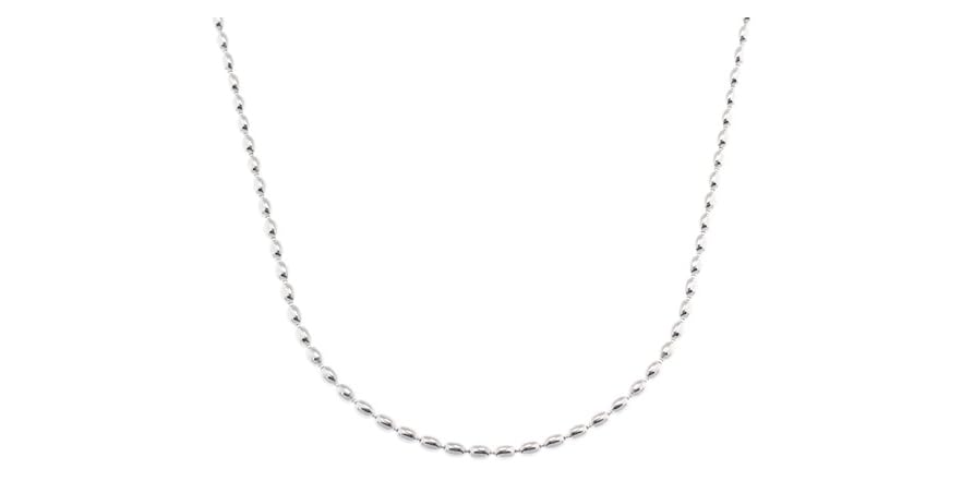 Solid Sterling Silver Rice Chain