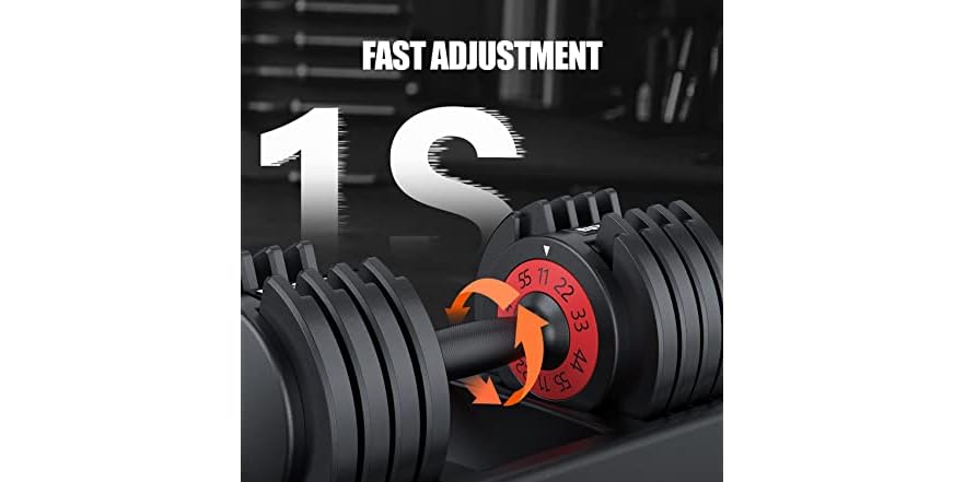 BUXANO Adjustable Dumbbell, Single (Open Box)