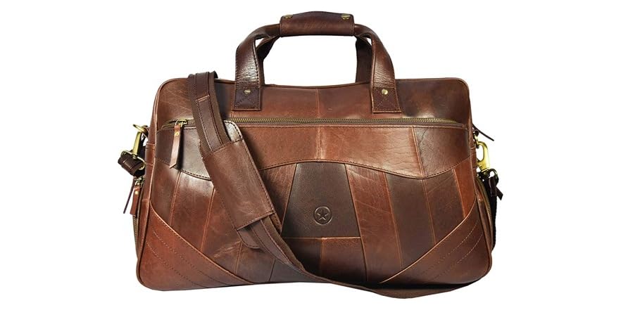 Aaron Leather Patchwork Duffle Bag